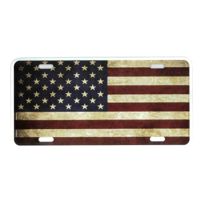 Rustic Flag License Plate | FlagandBanner.com