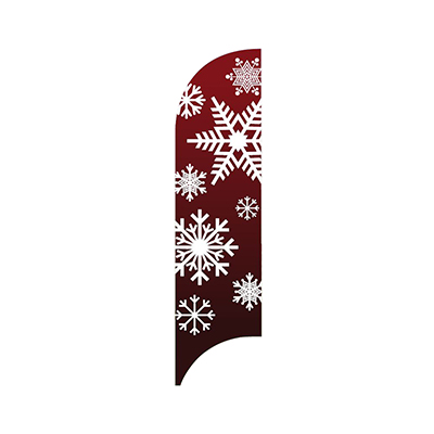 Snowflake Holiday Feather Flag, Red (2-1/2 ft. x 11 ft ...