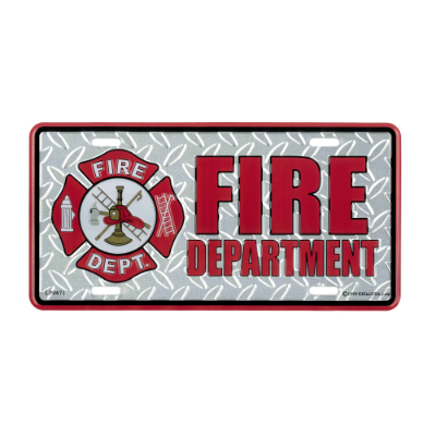 Fire Department License Plate | FlagandBanner.com