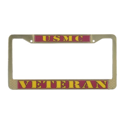 Veteran US Marine License Plate Frame | Flagandbanner.com