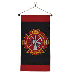 Fire Rescue Hanging Banner | FlagandBanner.com