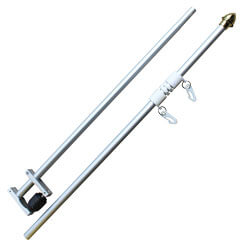 NeverFurl Rail Mount Flagpole Kit | FlagandBanner.com