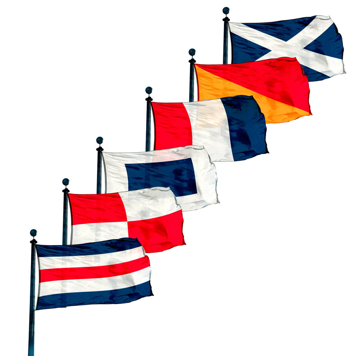 International Code Signal Flag Kit with Rope and Snaps | FlagandBanner.com