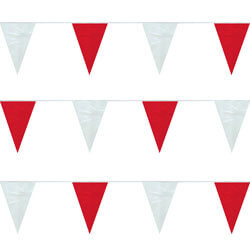 Red/White String Large Pennants | FlagandBanner.com
