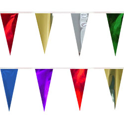 Assorted Colors String Pennants Metallic | FlagandBanner.com