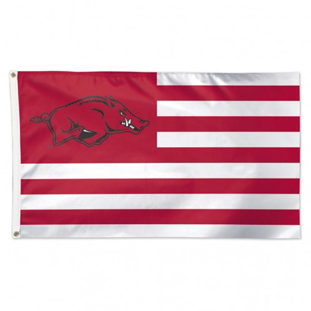 U Miami Flag Arkansas Razorbacks Banner Wool 24x38 Dynasty Slogan ...